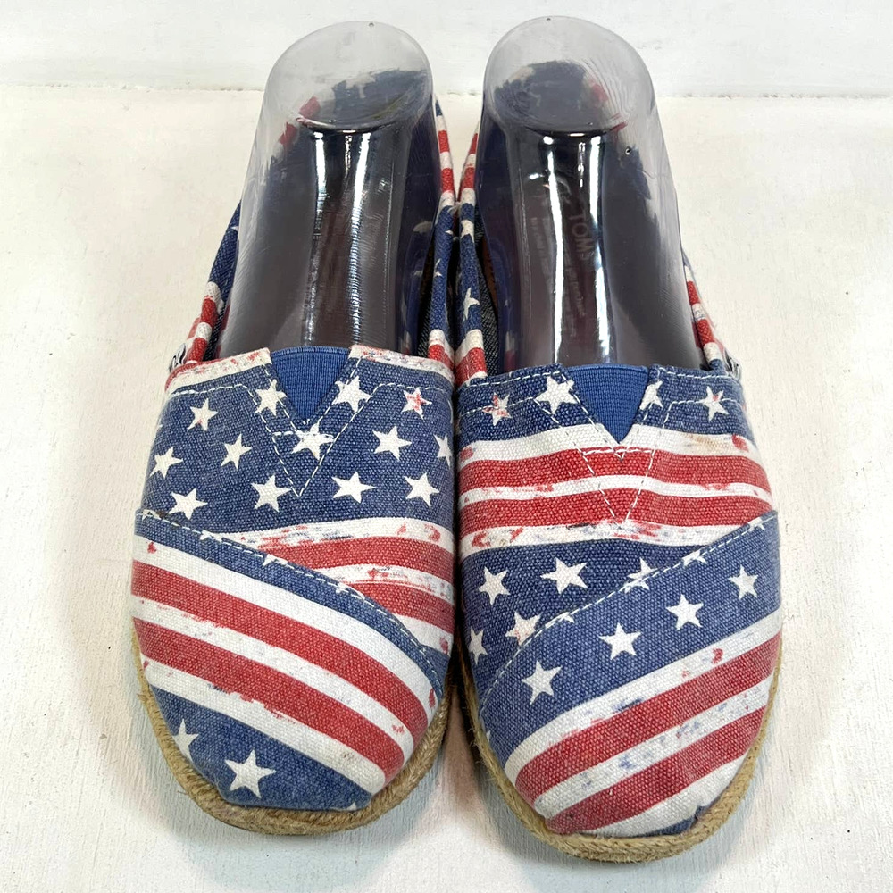 Toms American Flag Slip-On Espadrille- Women Size 9- … - Gem